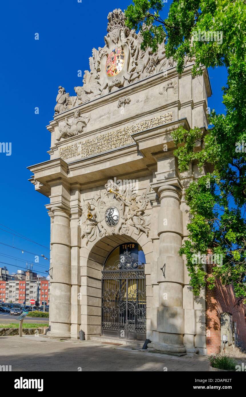 SZCZECIN, WEST POMERANIA PROVINCE, POLAND. Harbor Gate, remains of the ...