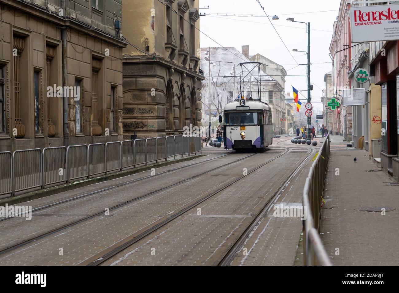 Timisoara, Romania - January 04, 2020: People walking on the street ...