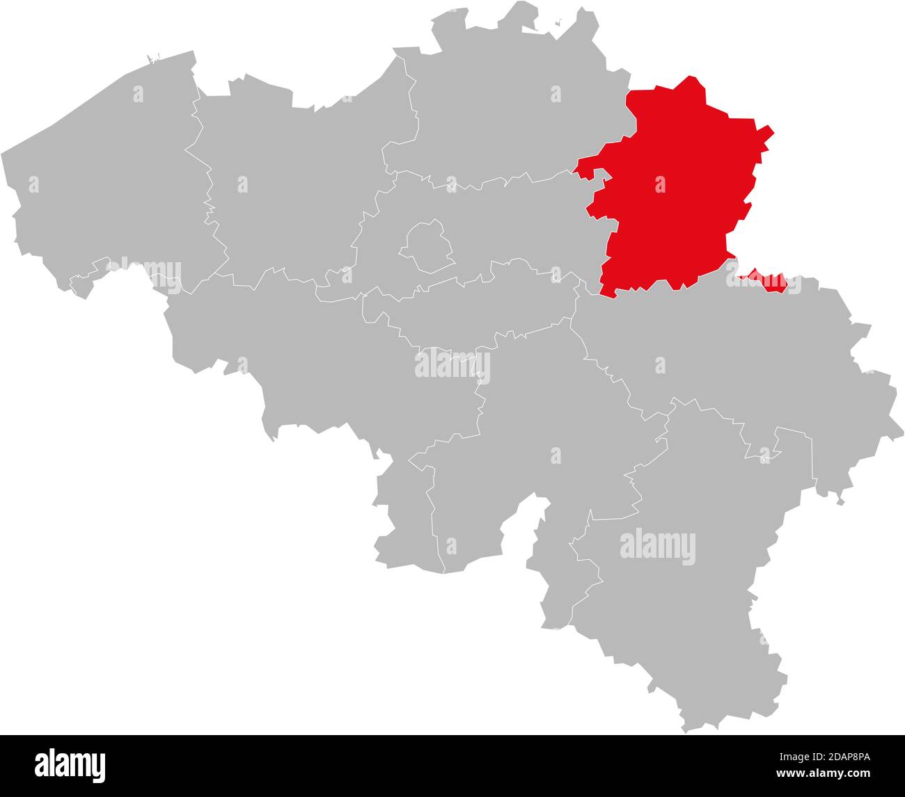 Limburg province isolated on belgium map. Gray background. Backgrounds ...