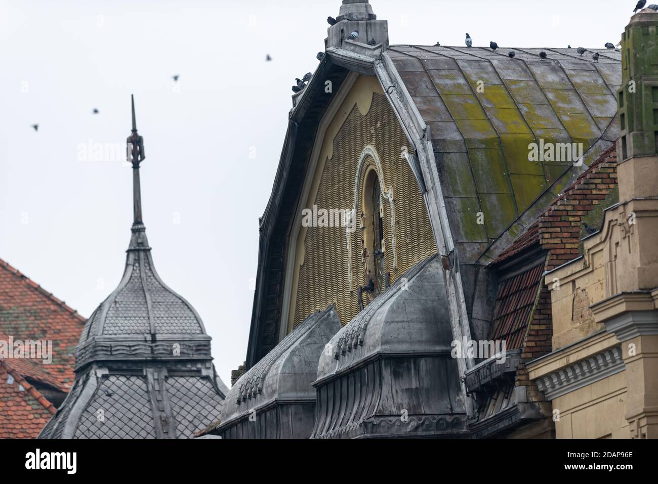Details of old roofs of historic buildings Stock Photo - Alamy