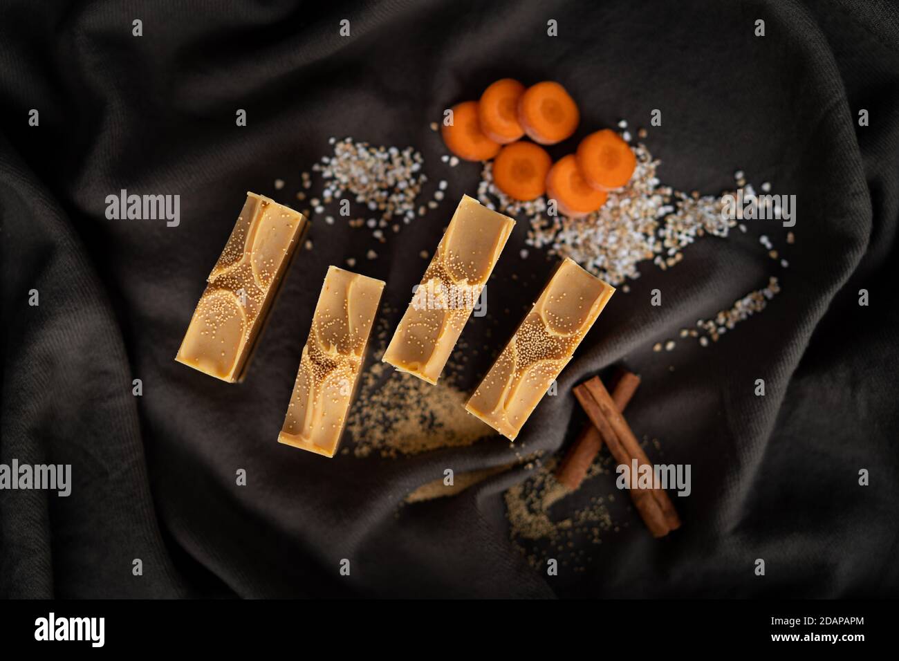 Fresh made bar of natural soap Stock Photo - Alamy