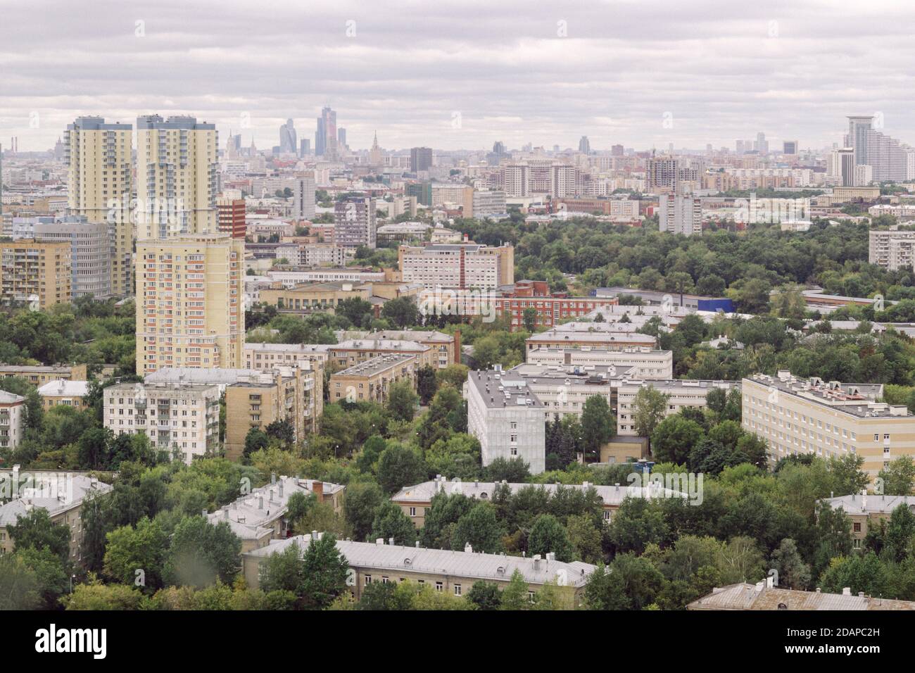 View of Moscow from above in the neighborhood of Izmailovo Stock Photo ...