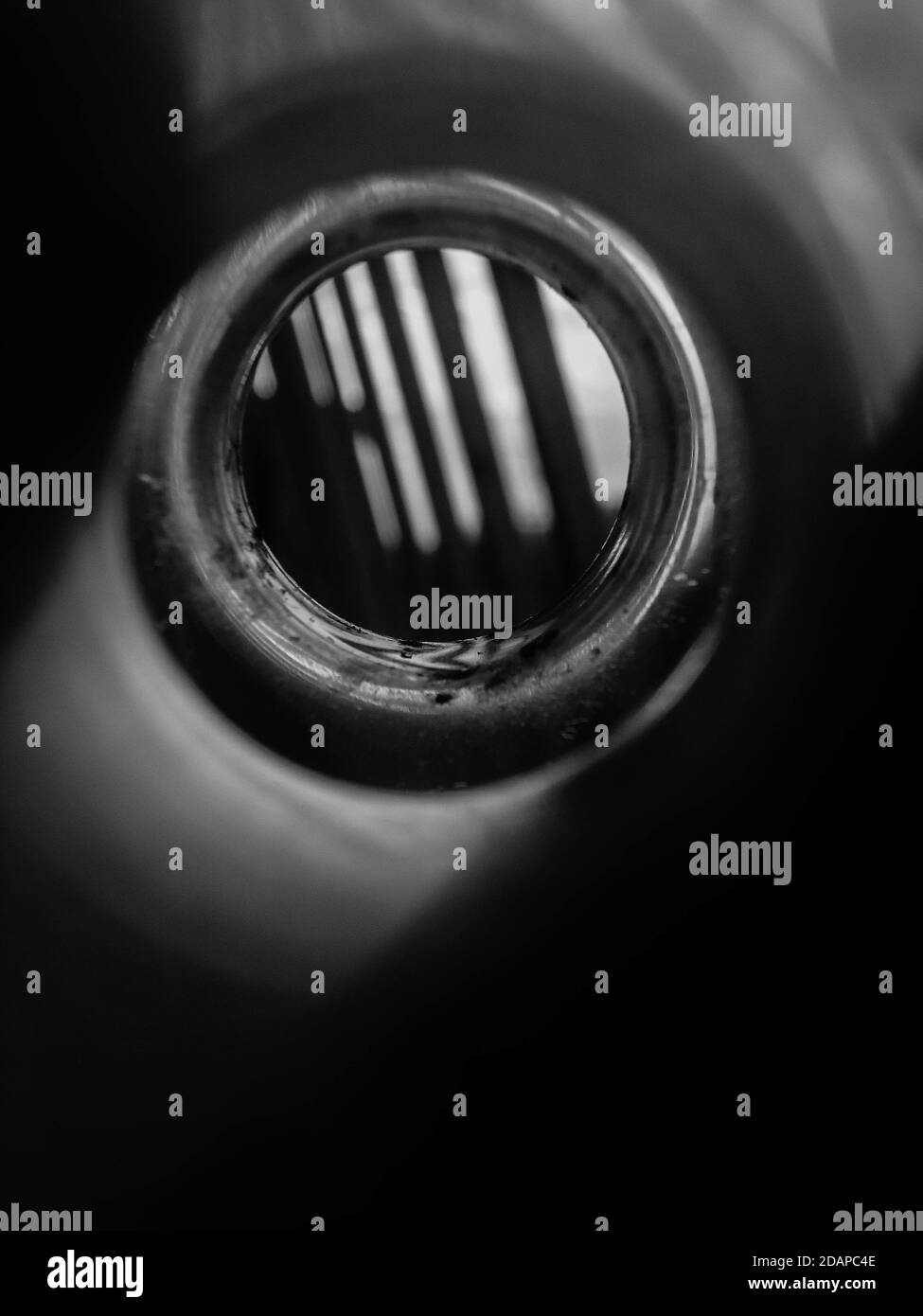 Glass bottle row Black and White Stock Photos & Images - Alamy