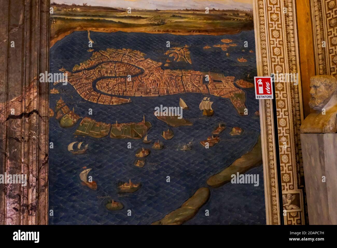Details of the Vatican Gallery of Maps Inside the Vatican Museum Stock ...