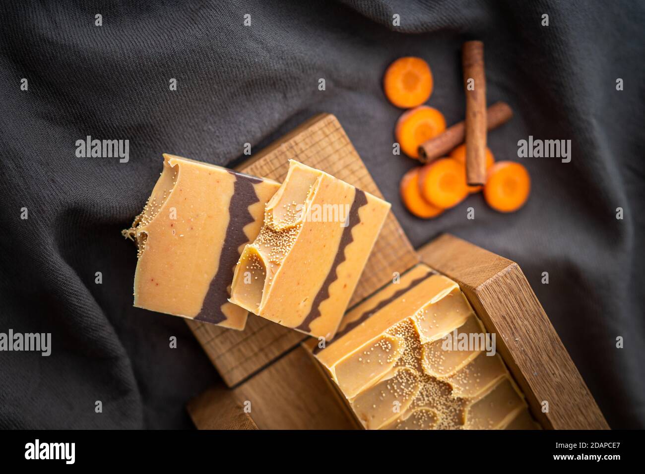 Fresh made bar of natural soap Stock Photo - Alamy