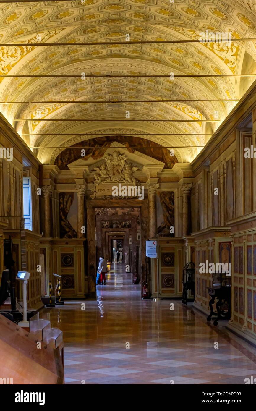 Beautiful Arched Passage Corridor Inside the Vatican Museum Stock Photo ...