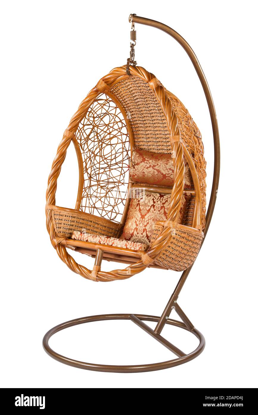 Relaxing suspended chair on a white background Stock Photo - Alamy