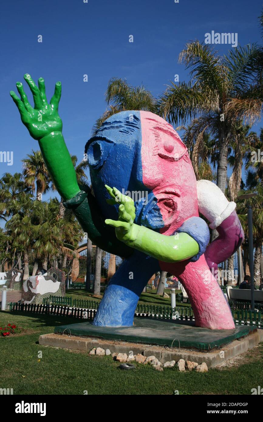 Sculpture in Marina Dor park. Oropesa. Castellón. Spain Stock Photo - Alamy