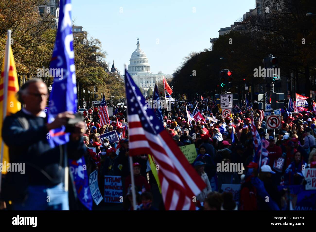 Trump supporters march down Pennsylvania Avenue, Northwest to Freedom ...