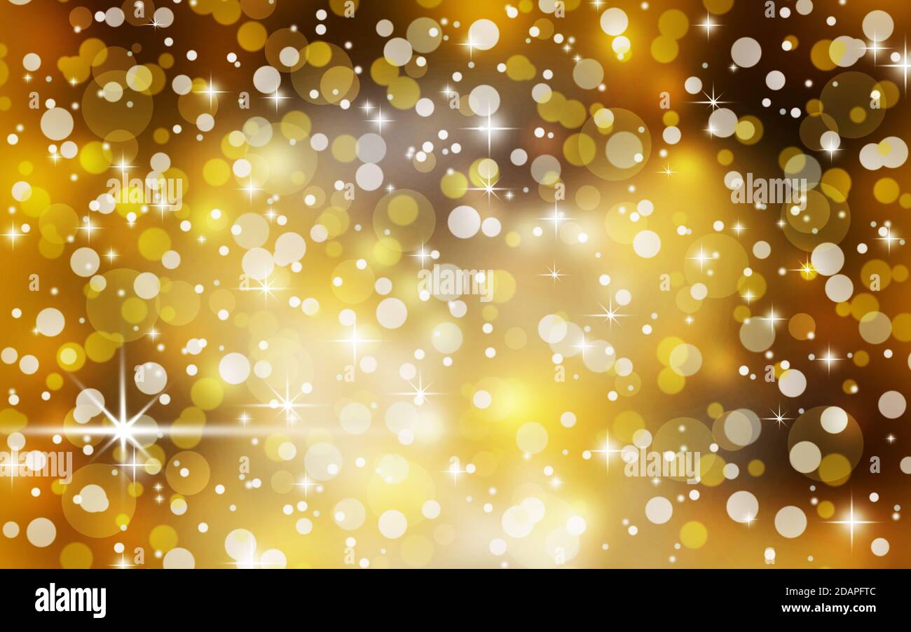 Gold abstract snow falling winter christmas holiday background Stock ...