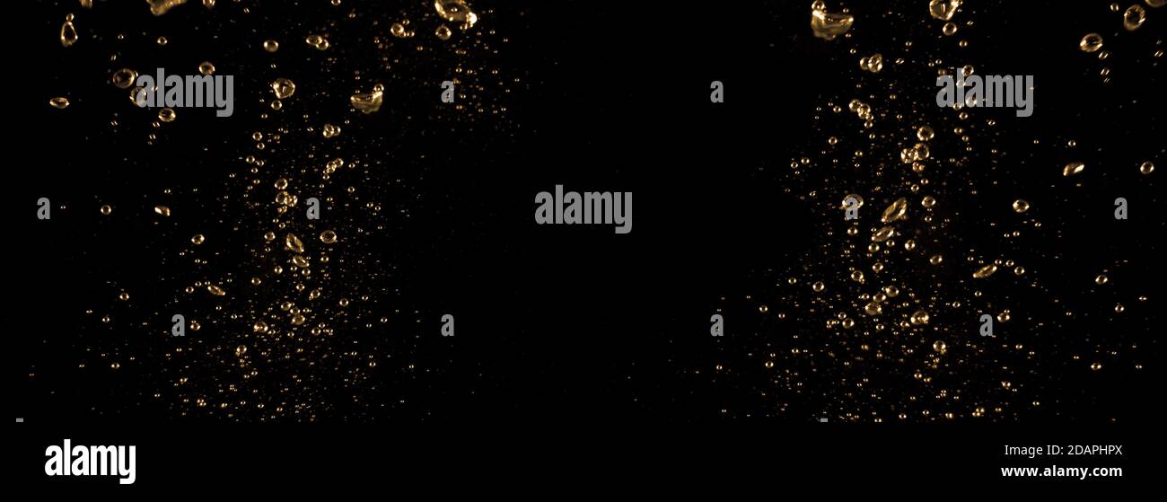 Close up images of oil bubbles from diesel gasoline splashing and ...