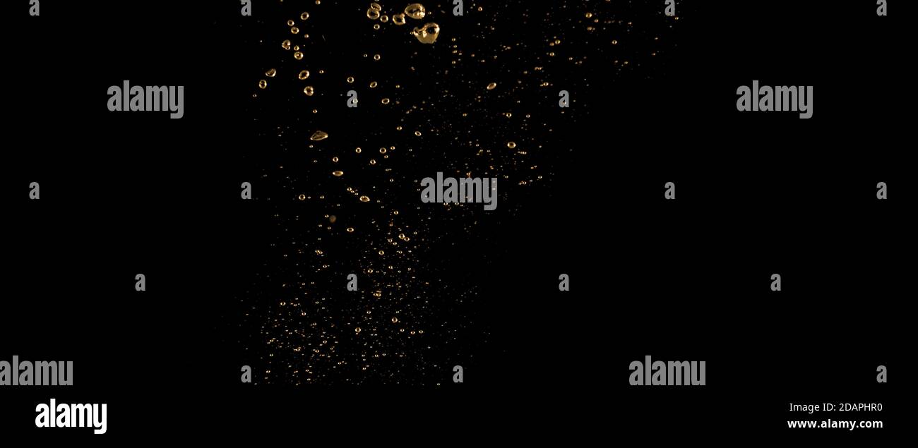 Close up images of oil bubbles from diesel gasoline splashing and ...