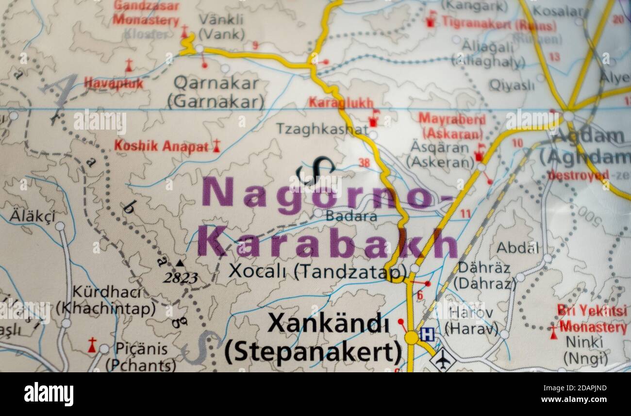 Map of Nagorno-Karabakh Stock Photo - Alamy