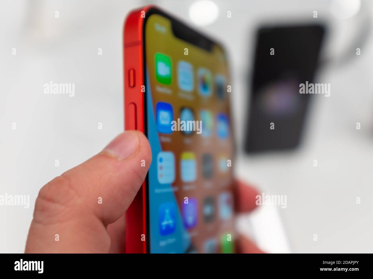 October 23, 2020, Moscow, Russia. New smartphone from Apple Iphone 12 ...