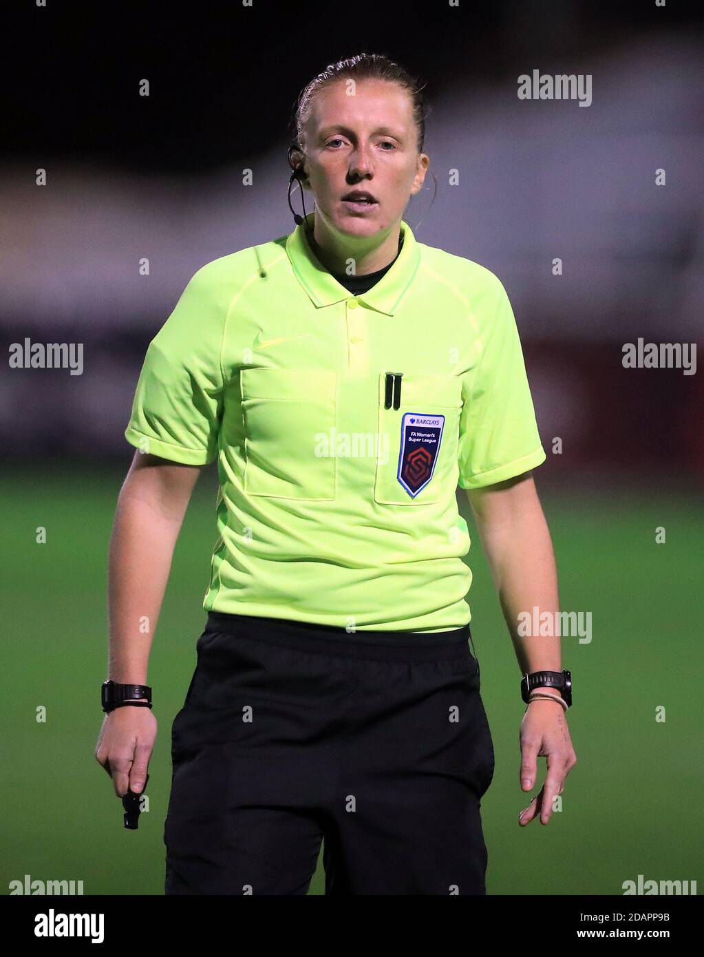 Referee Lisa Benn during the FA Women's Super League match at Twerton ...