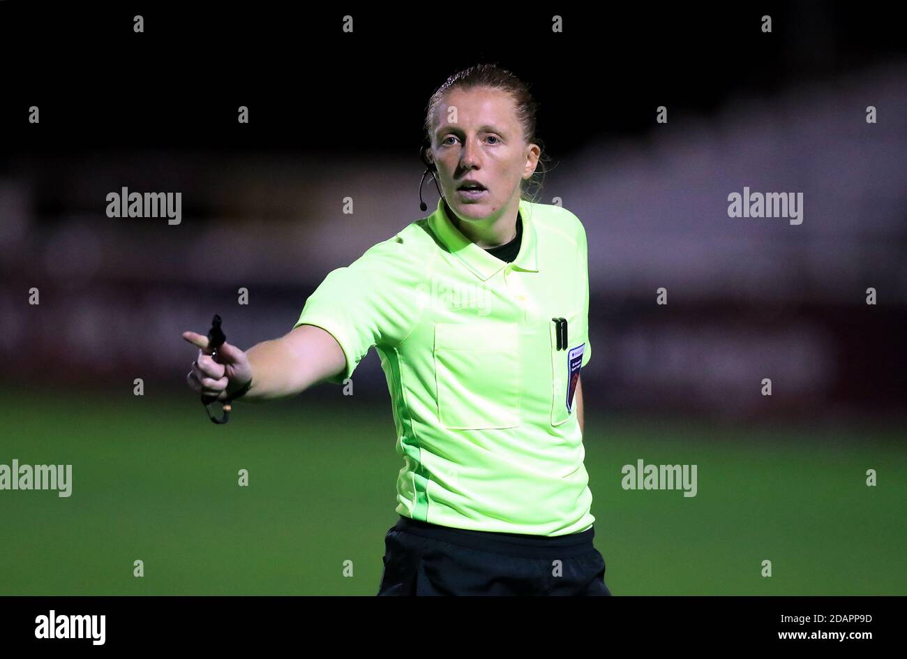 Referee Lisa Benn during the FA Women's Super League match at Twerton ...