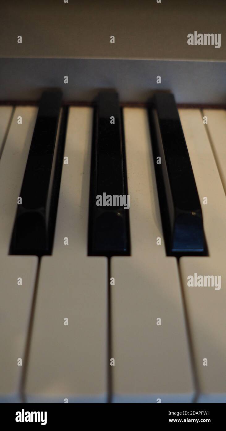 Vertical shot of piano keys Stock Photo - Alamy