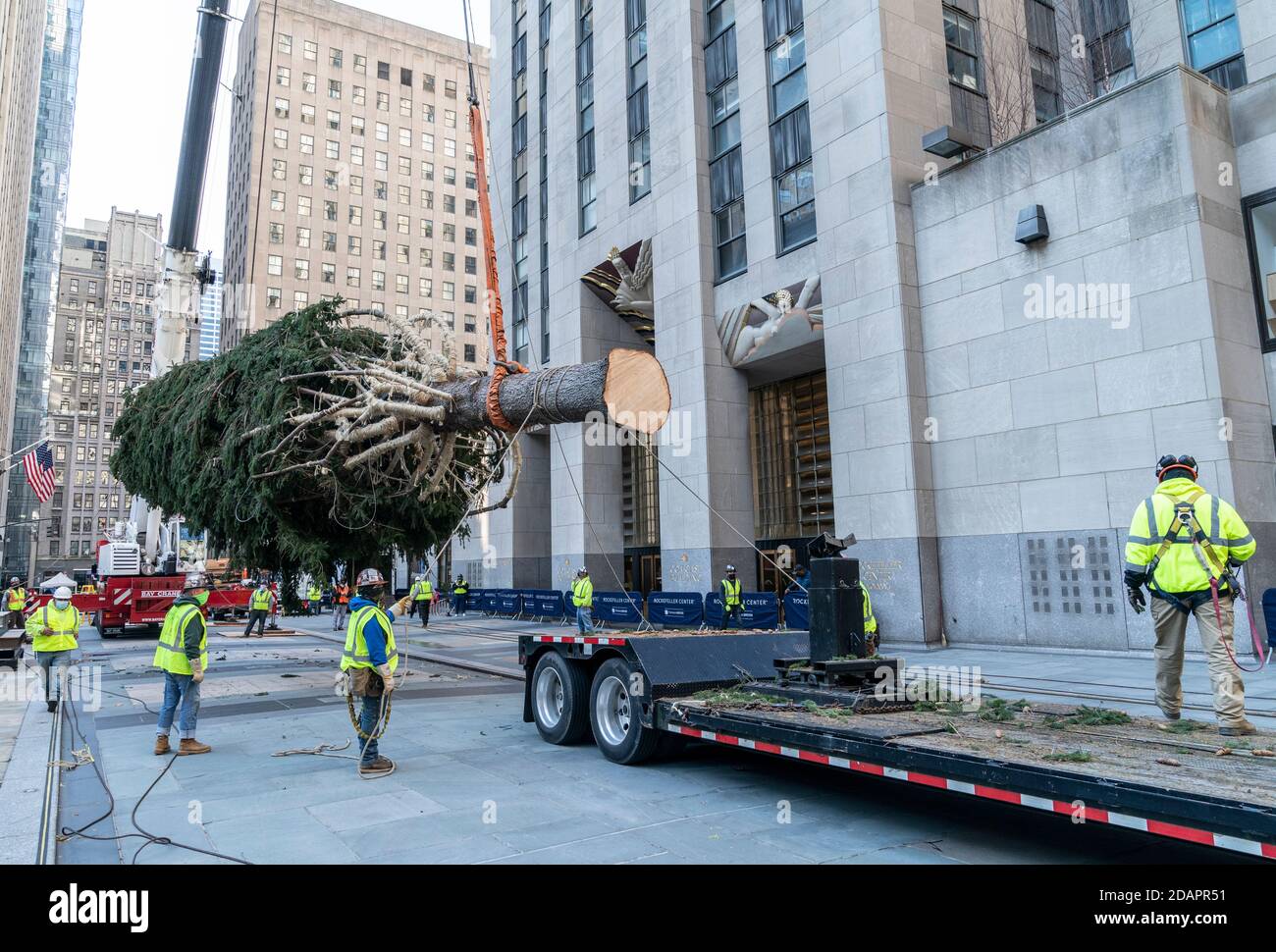 New York, NY - November 14, 2020: 2020 75-foot Rockefeller Center ...