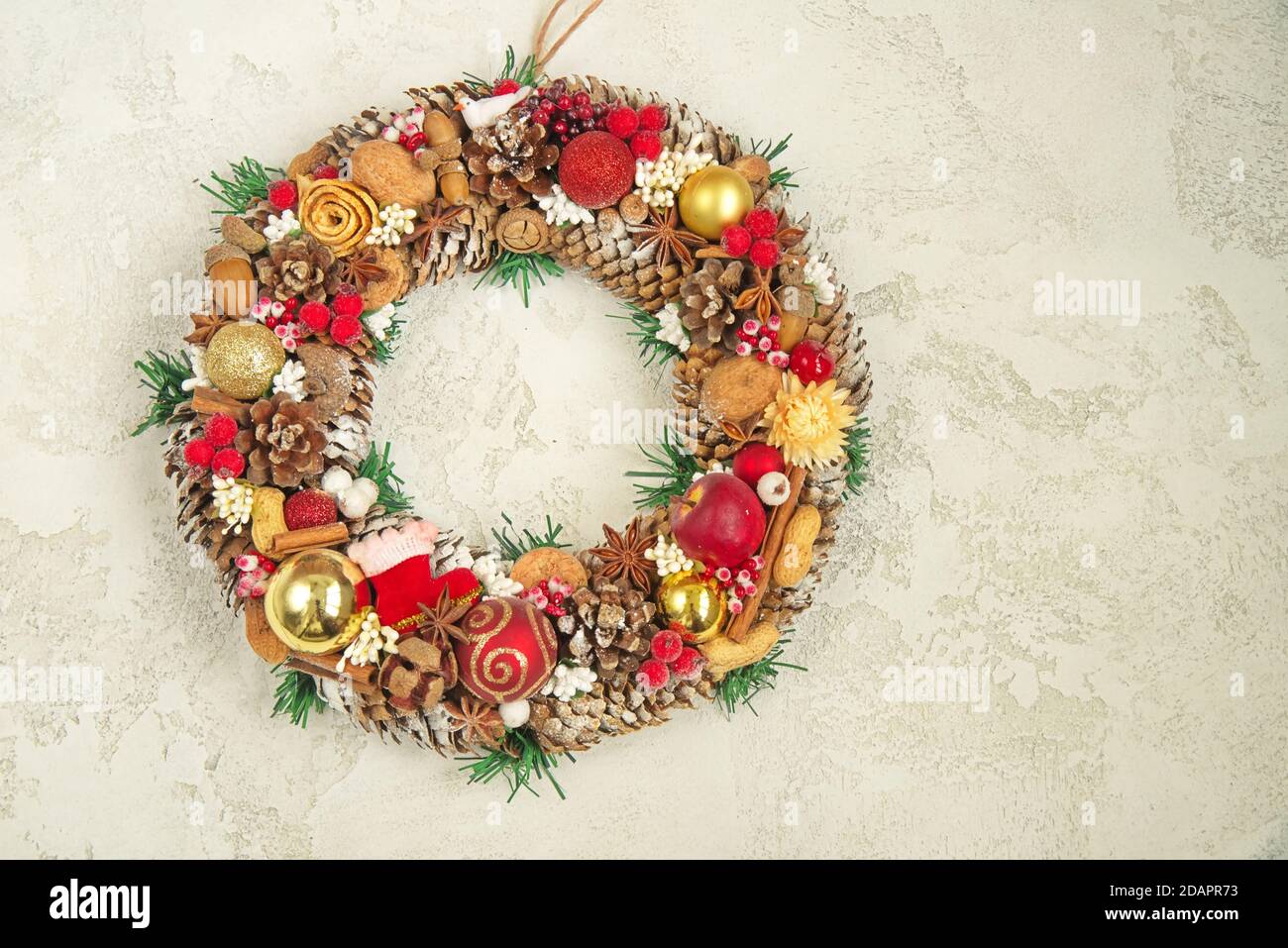 christmas background with christmas decorations 2021 Stock Photo - Alamy