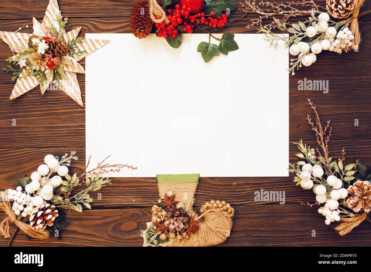 christmas background with christmas decorations 2021 Stock Photo - Alamy
