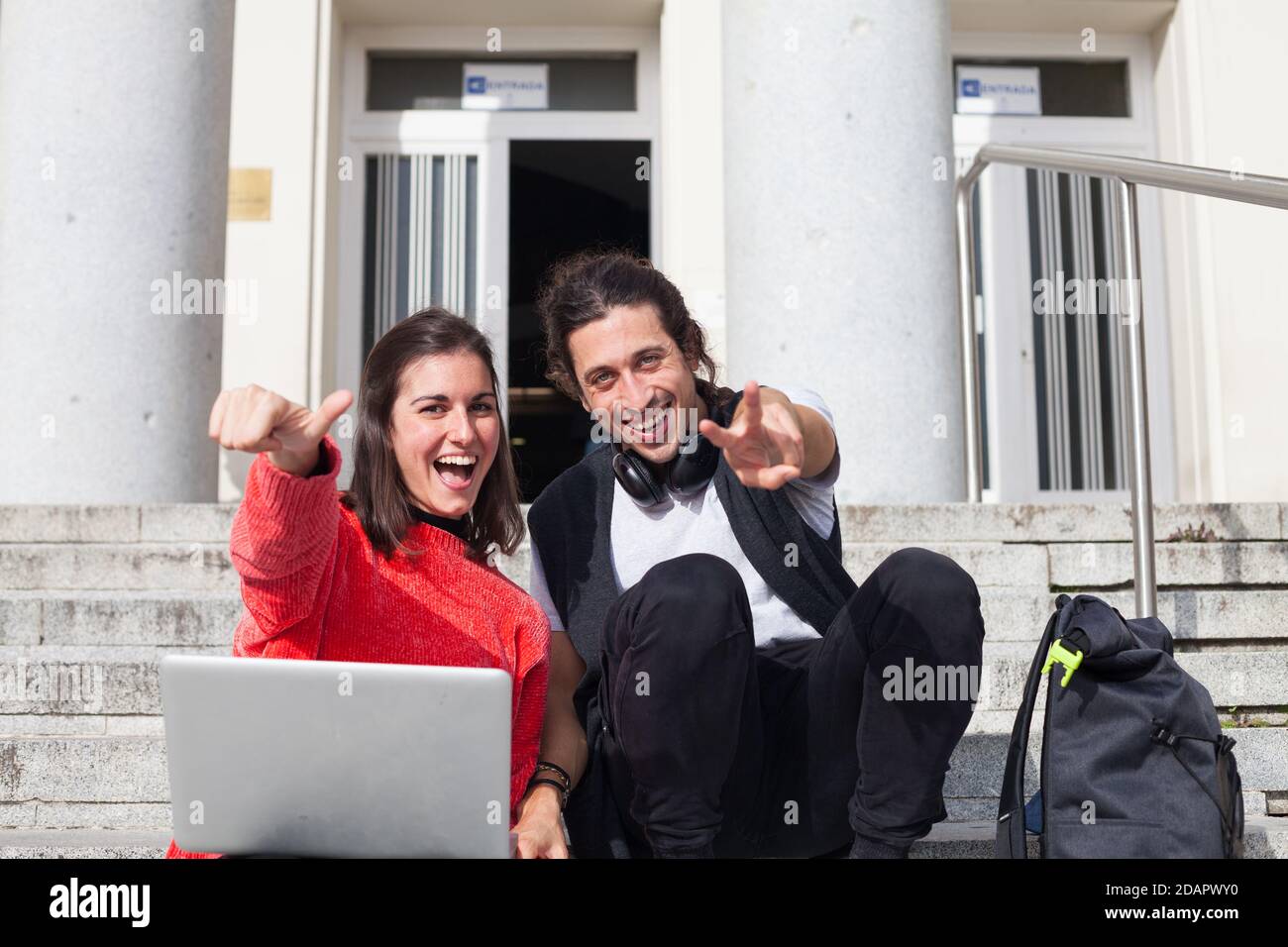 Celebrating exam results hi-res stock photography and images - Alamy