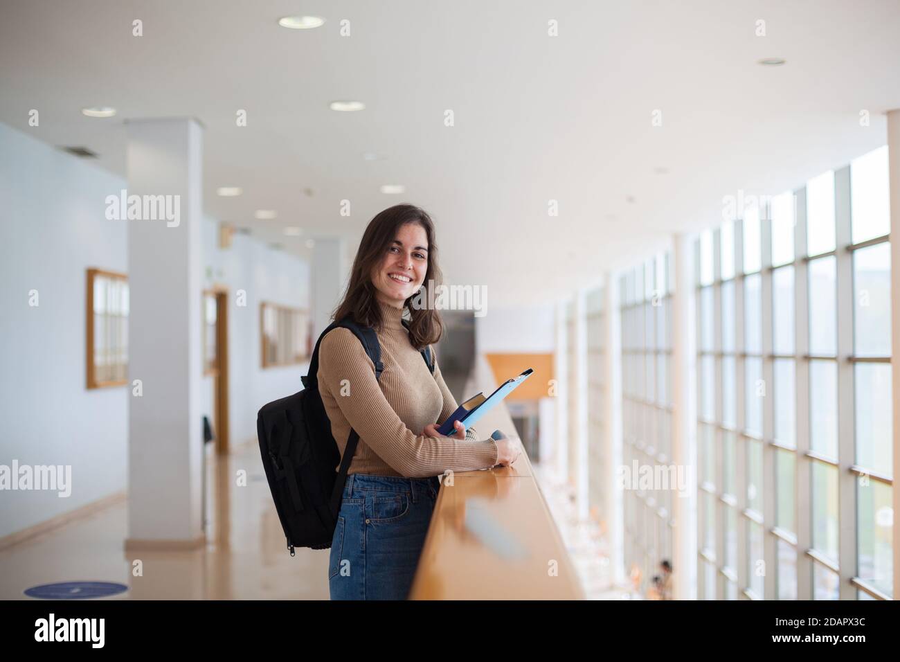 Beautiful female caucasian university student portrait Stock Photo - Alamy