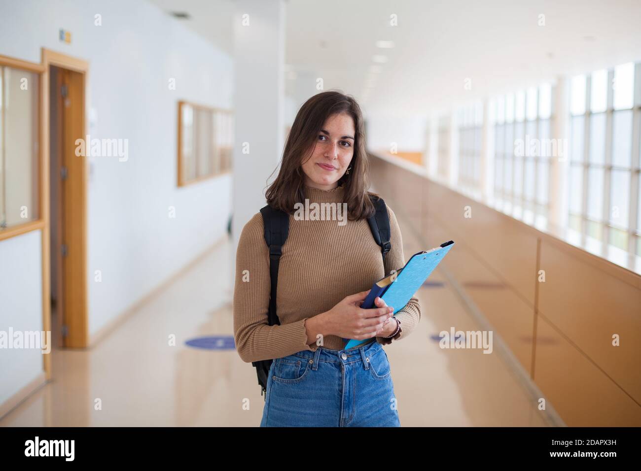 Beautiful female caucasian university student portrait Stock Photo - Alamy