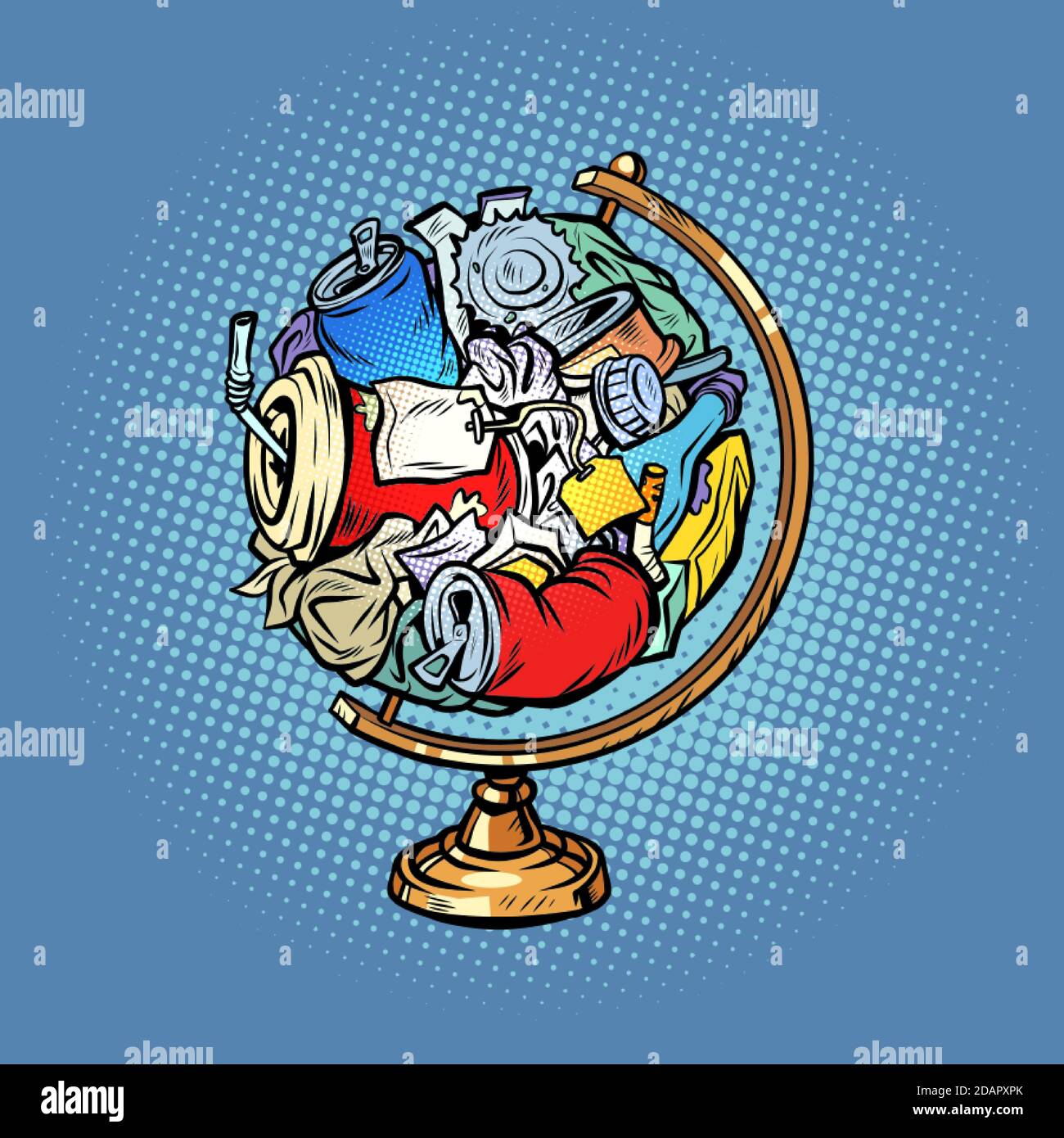Earth globe garbage bin hi-res stock photography and images - Alamy