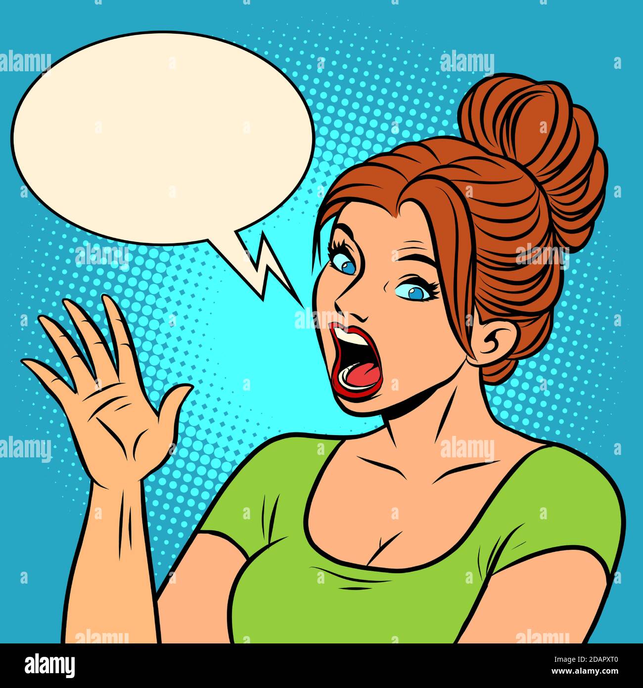 Screaming Woman Stock Vector Images - Alamy