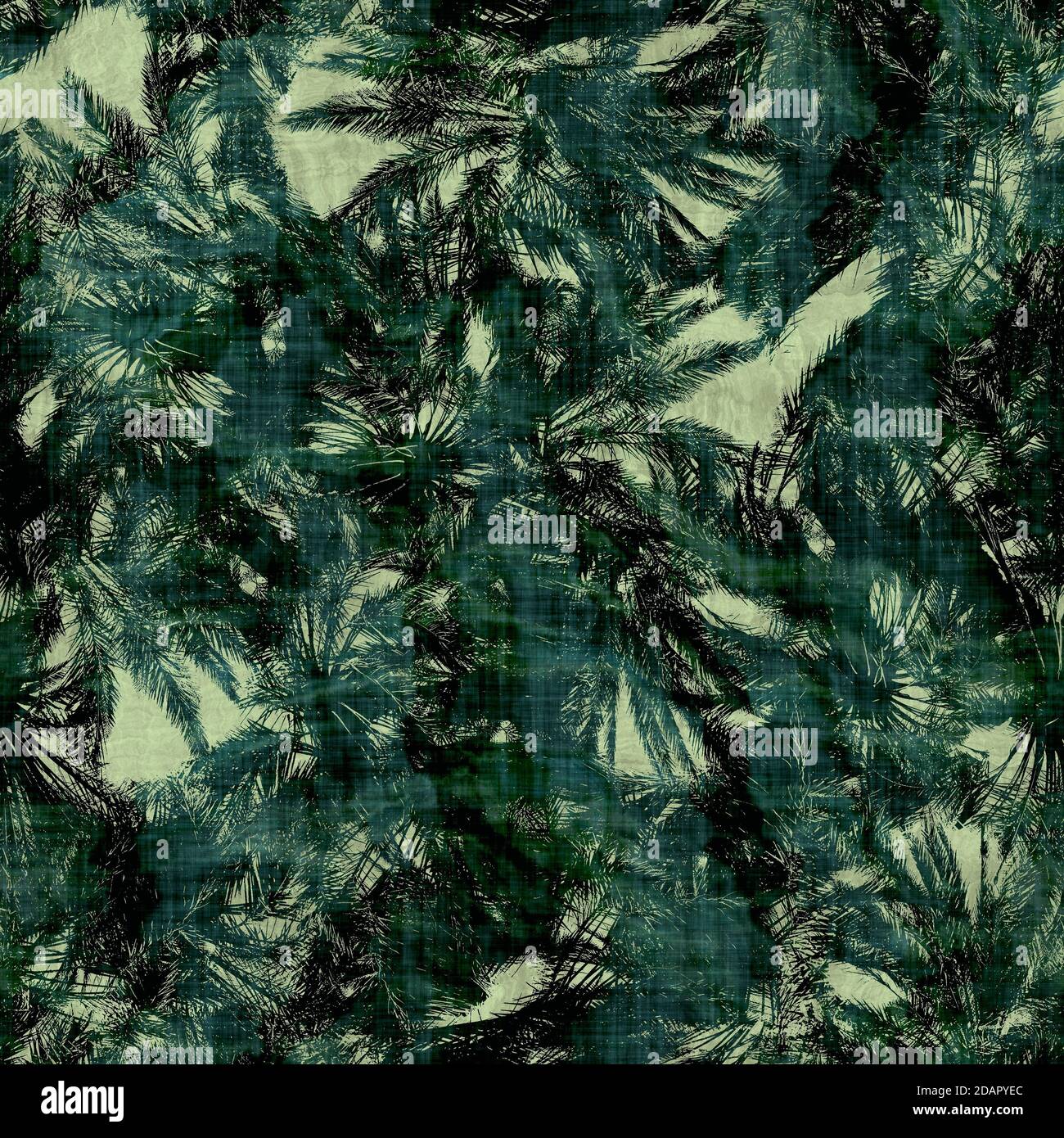 Green tropical palm tree leaves seamless pattern Stock Photo - Alamy