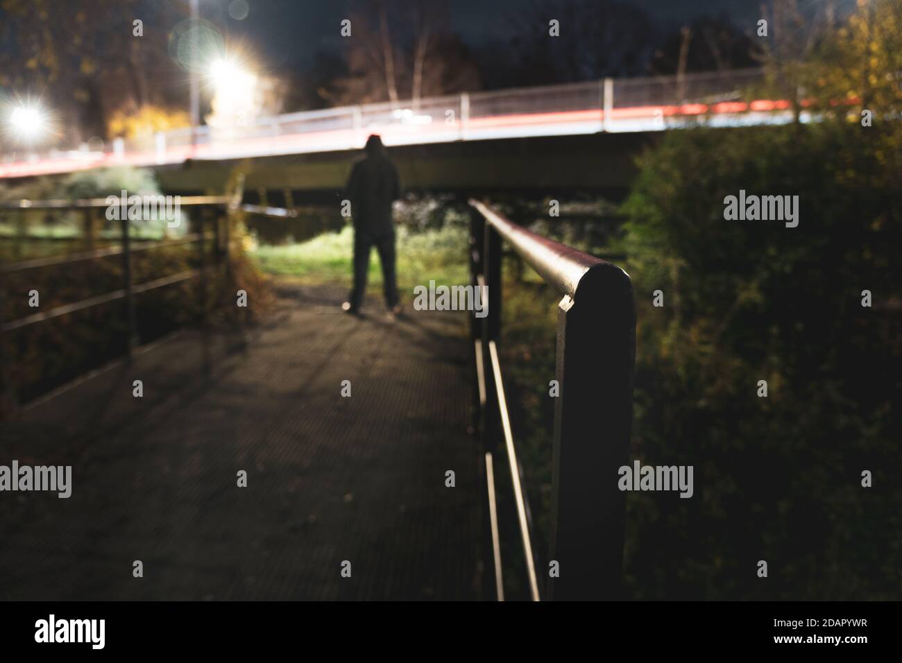 Scary man street lights hi-res stock photography and images - Alamy