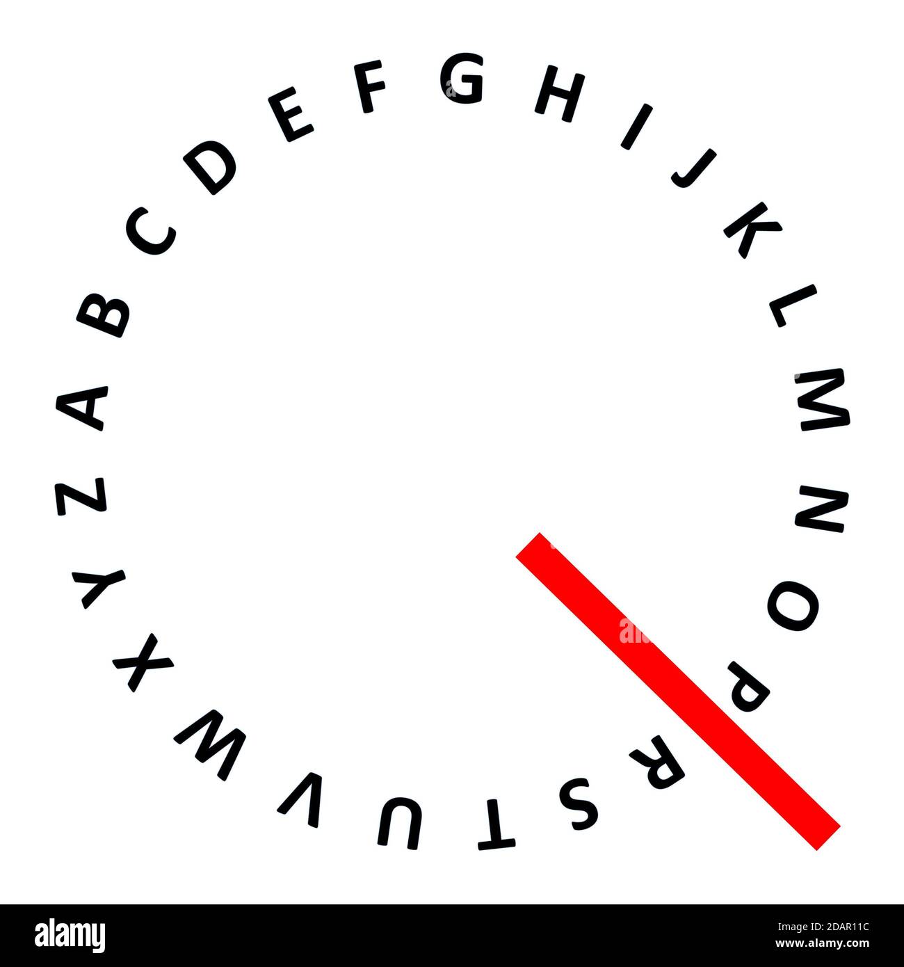 Alphabet with emphasis on the Q Stock Photo - Alamy