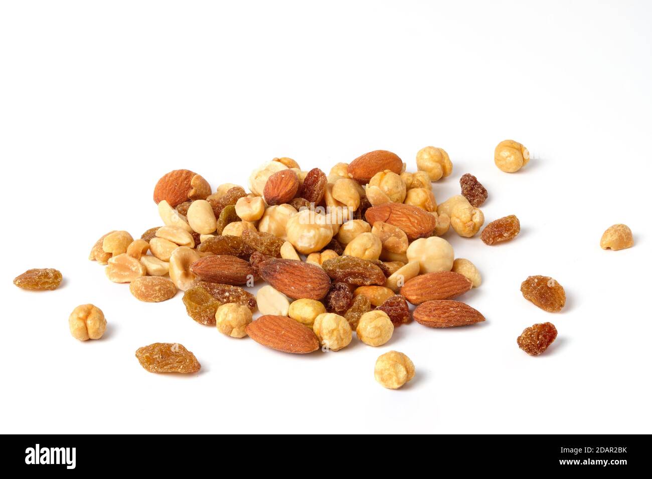 Dried nut mix isolated on white background Stock Photo - Alamy
