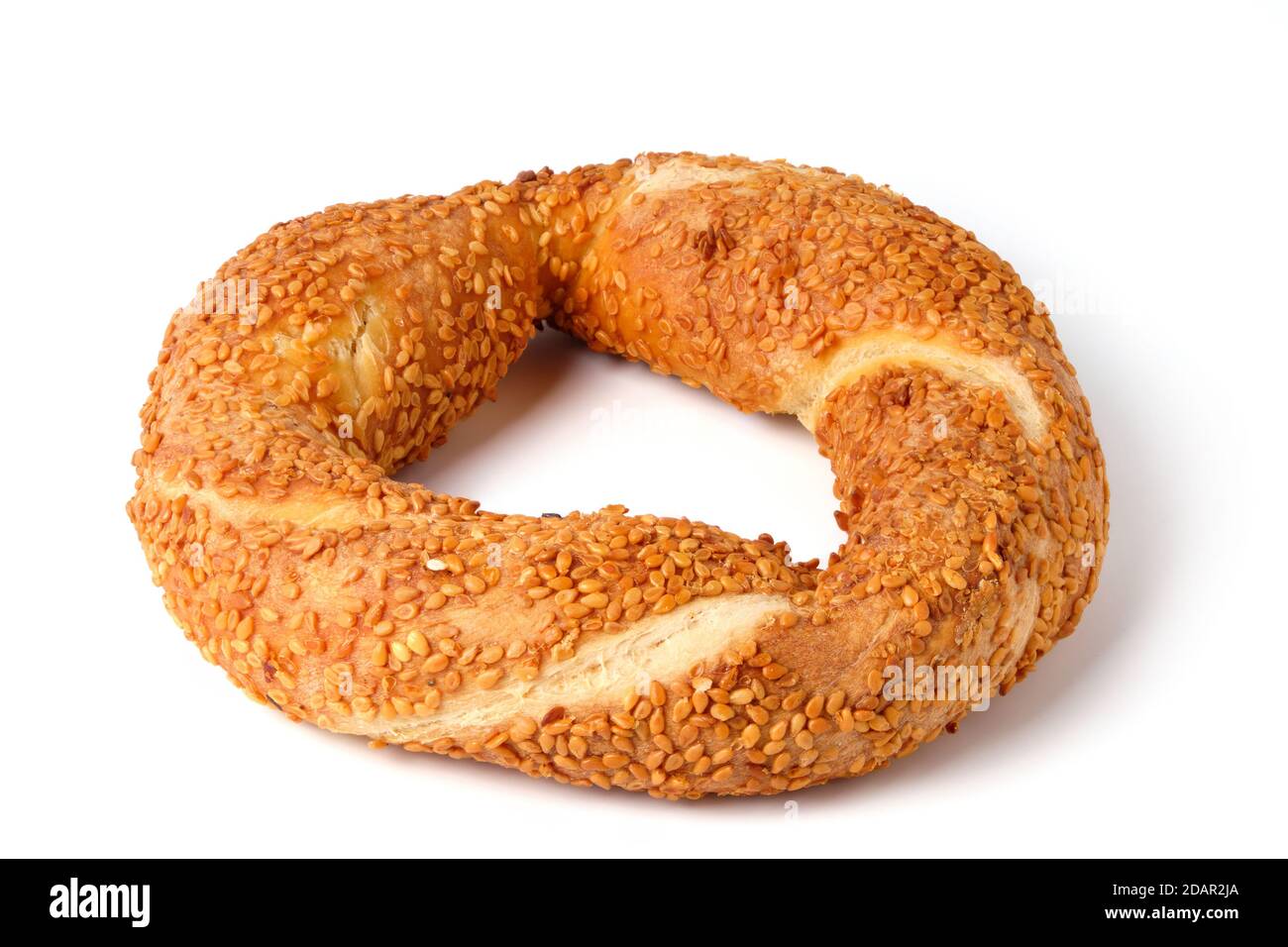 Turkish bagel simit isolated on white. Traditional turkish bread ...