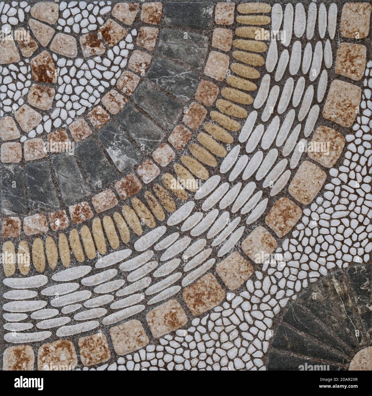 mosaic of ancient stones forming figures Stock Photo - Alamy