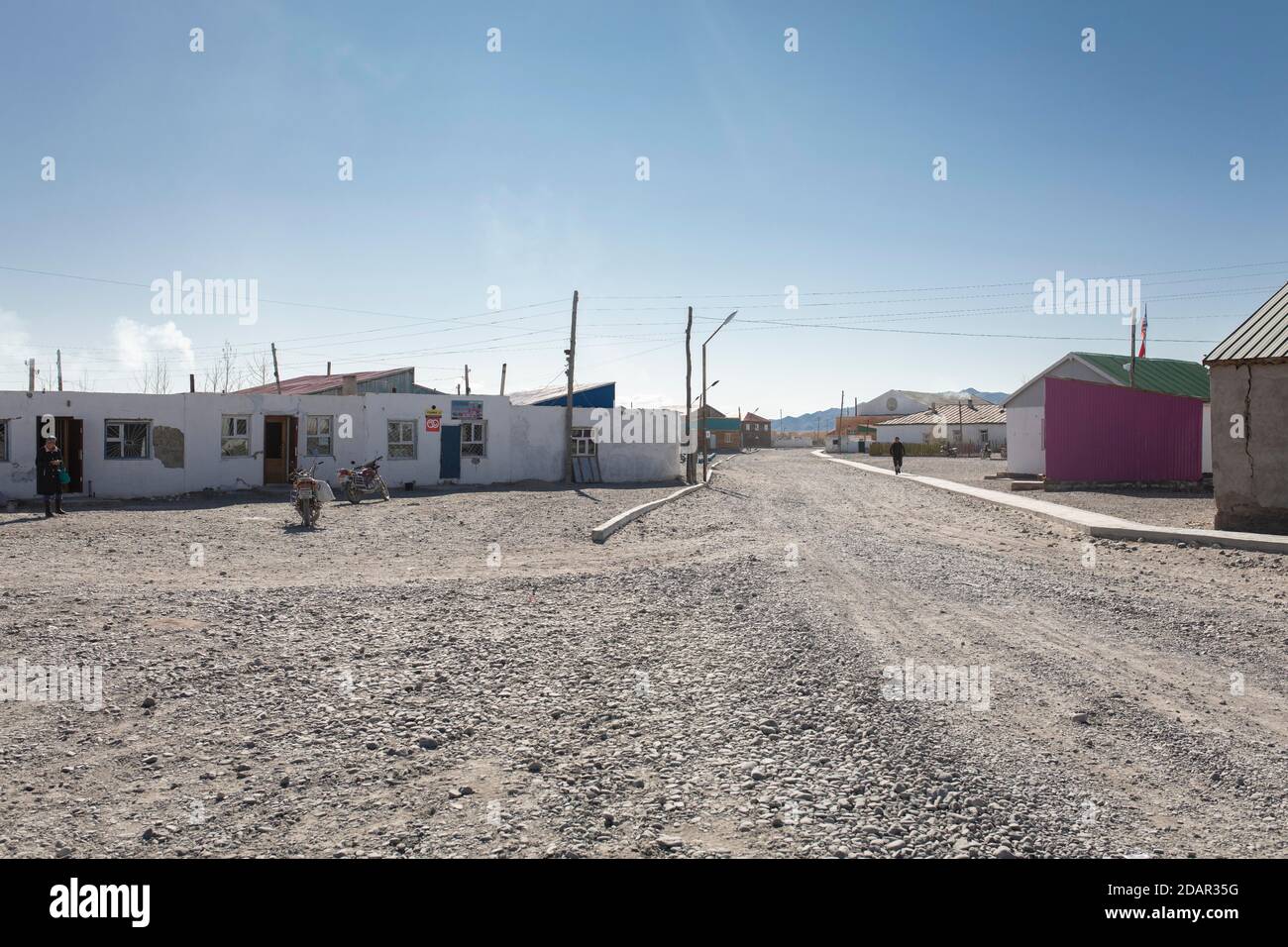Biluu, village in the Altai Mountains, Olgii, Mongolia Stock Photo - Alamy