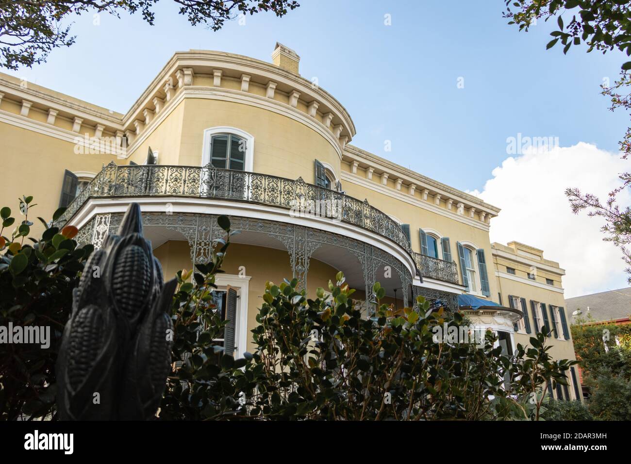 large colonnaded colonial house in New Orleans Louisiana Stock Photo ...