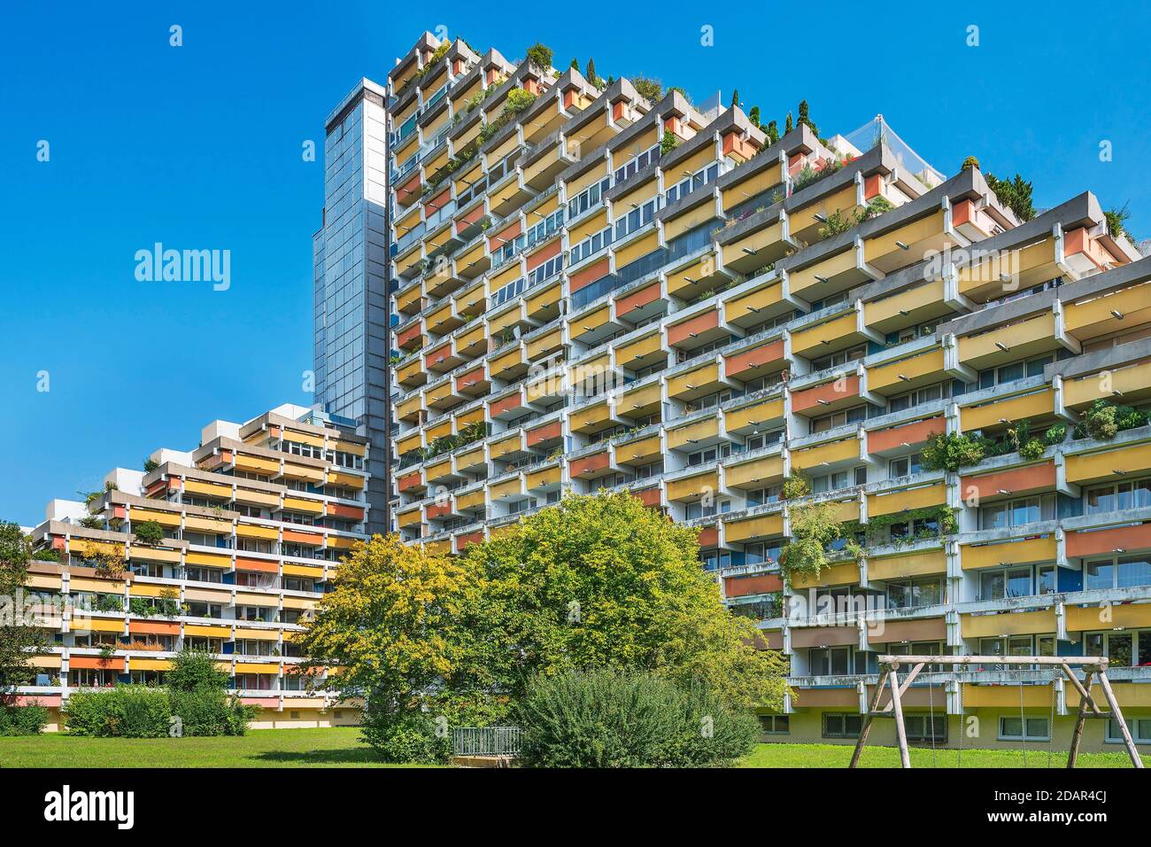 Pharaoh House, from 1974, Oberfoehring, Munich, Upper Bavaria, Bavaria ...