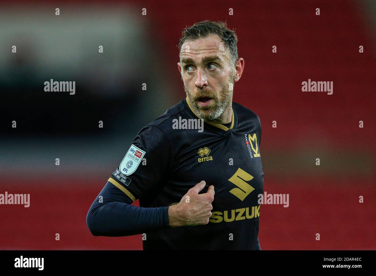 Richard Keogh #4 of Milton Keynes Dons in action Stock Photo - Alamy