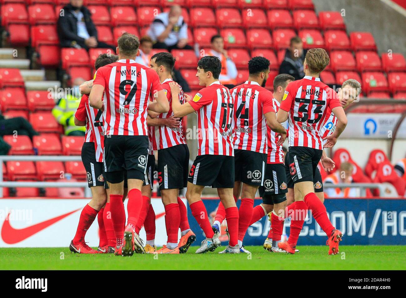 CELEBRATION Max Power #6 of Sunderland celebrates his goal to make it 1 ...