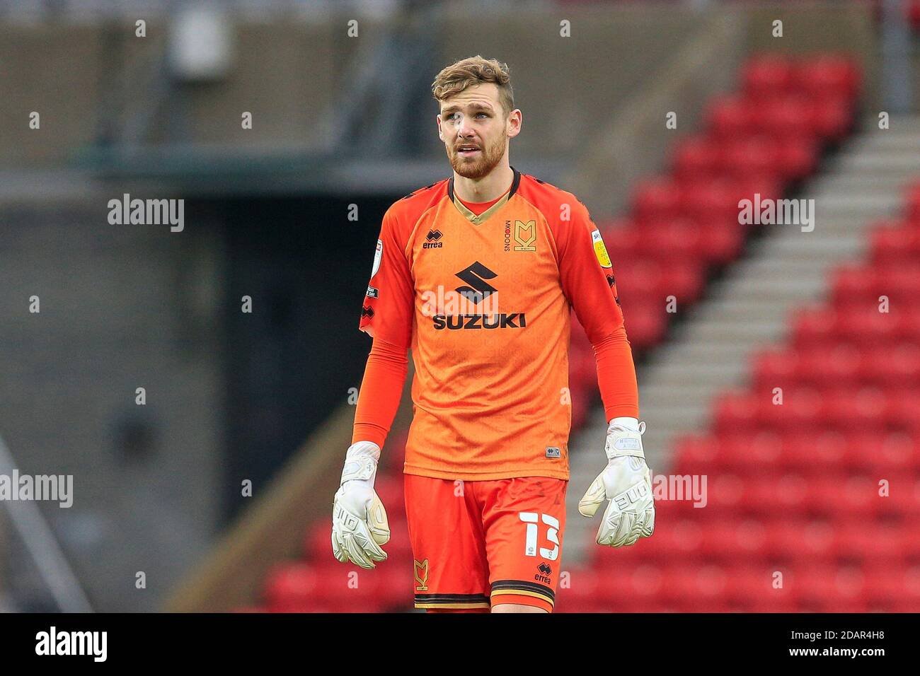 Andy Fisher #13 of Milton Keynes Dons in action Stock Photo - Alamy