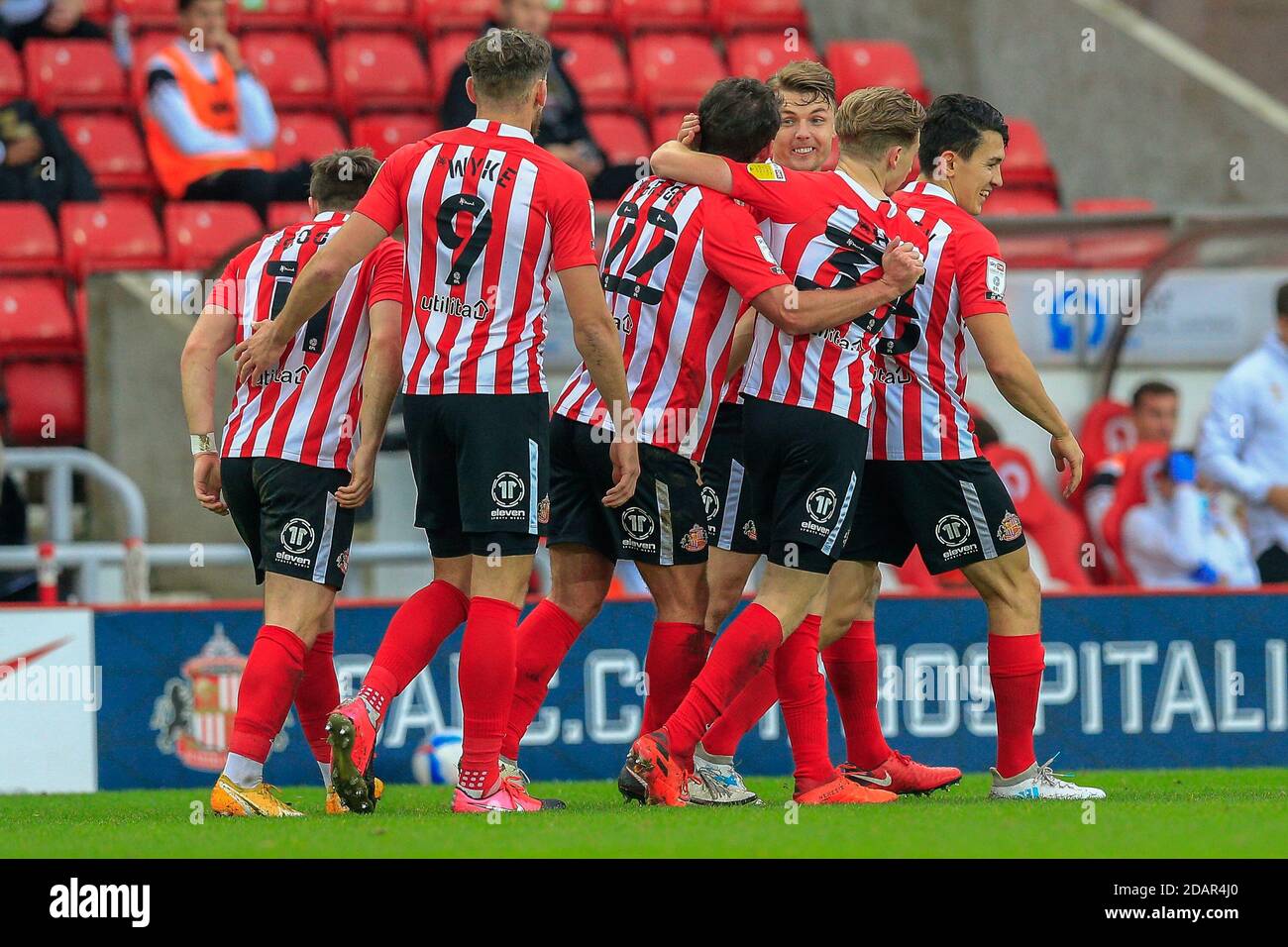 CELEBRATION Max Power #6 of Sunderland celebrates his goal to make it 1 ...