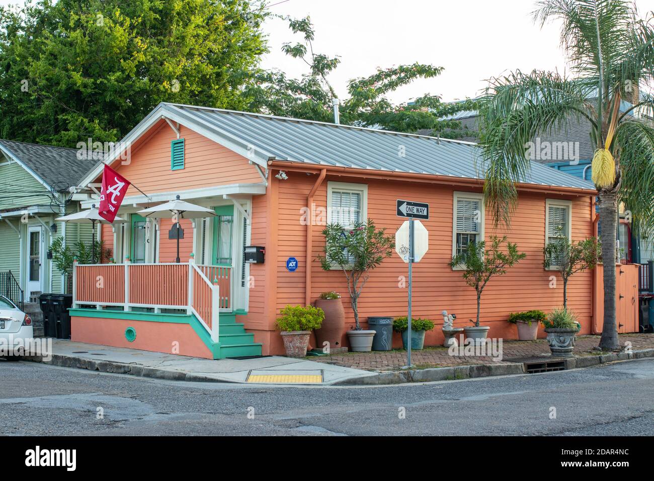 colourful painted houses and shotgun shacks in New Orleans Louisiana ...