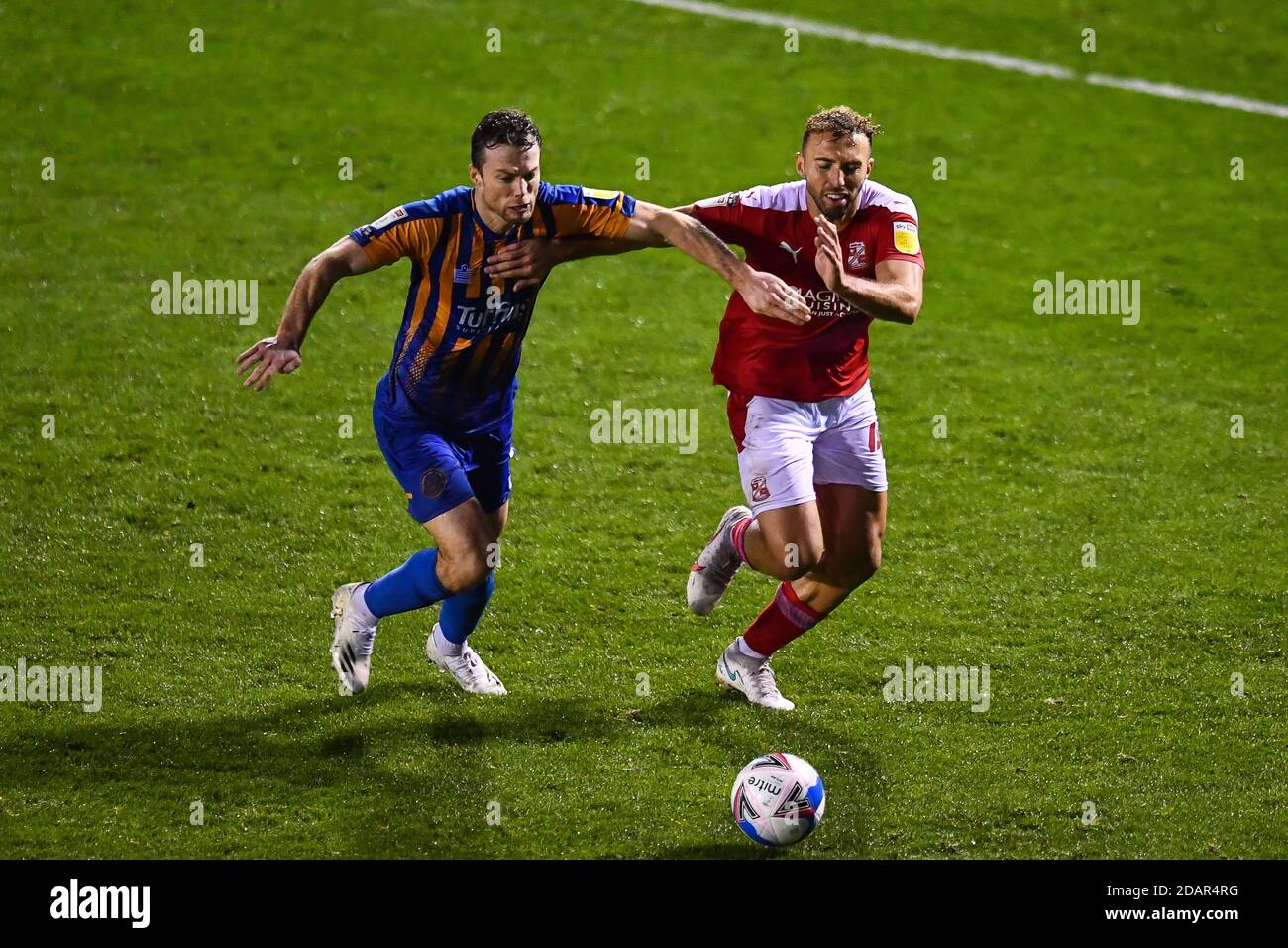 Hallam Hope #45 of Swindon Town in action Stock Photo - Alamy