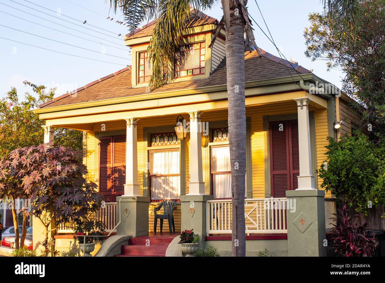 colourful painted houses and shotgun shacks in New Orleans Louisiana ...