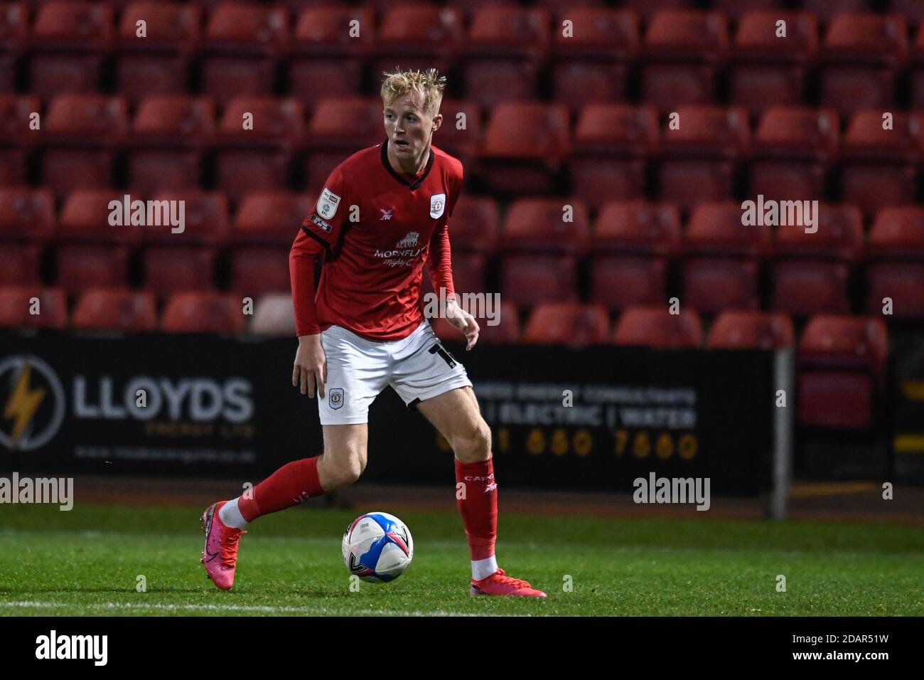 Charlie Kirk #10 of Crewe Alexandra with the ball Stock Photo - Alamy