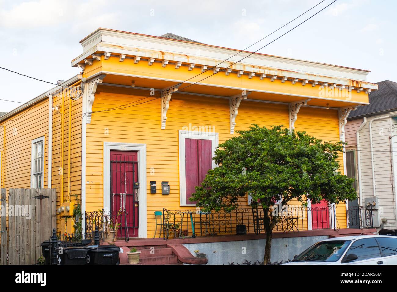 colourful painted houses and shotgun shacks in New Orleans Louisiana ...