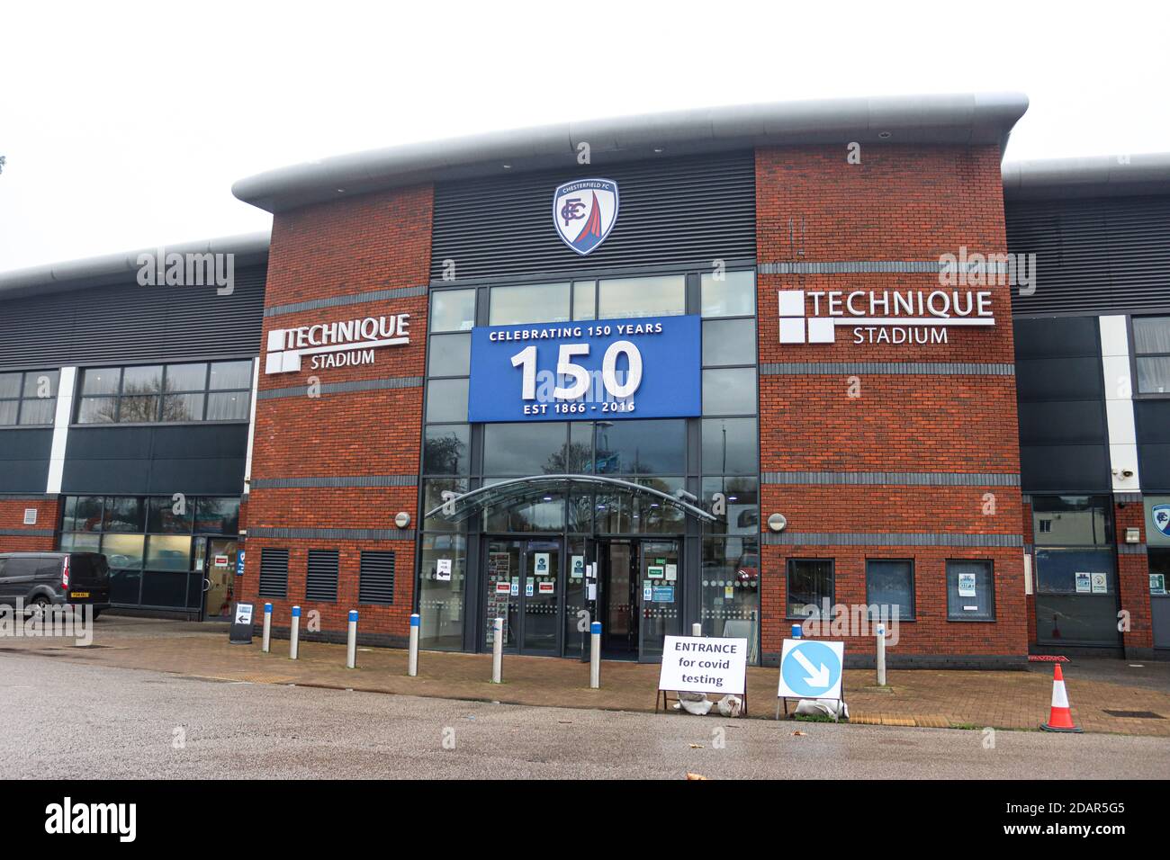 “CELEBRATING 150 YEARS” is seen on the main entrance at the Technique ...