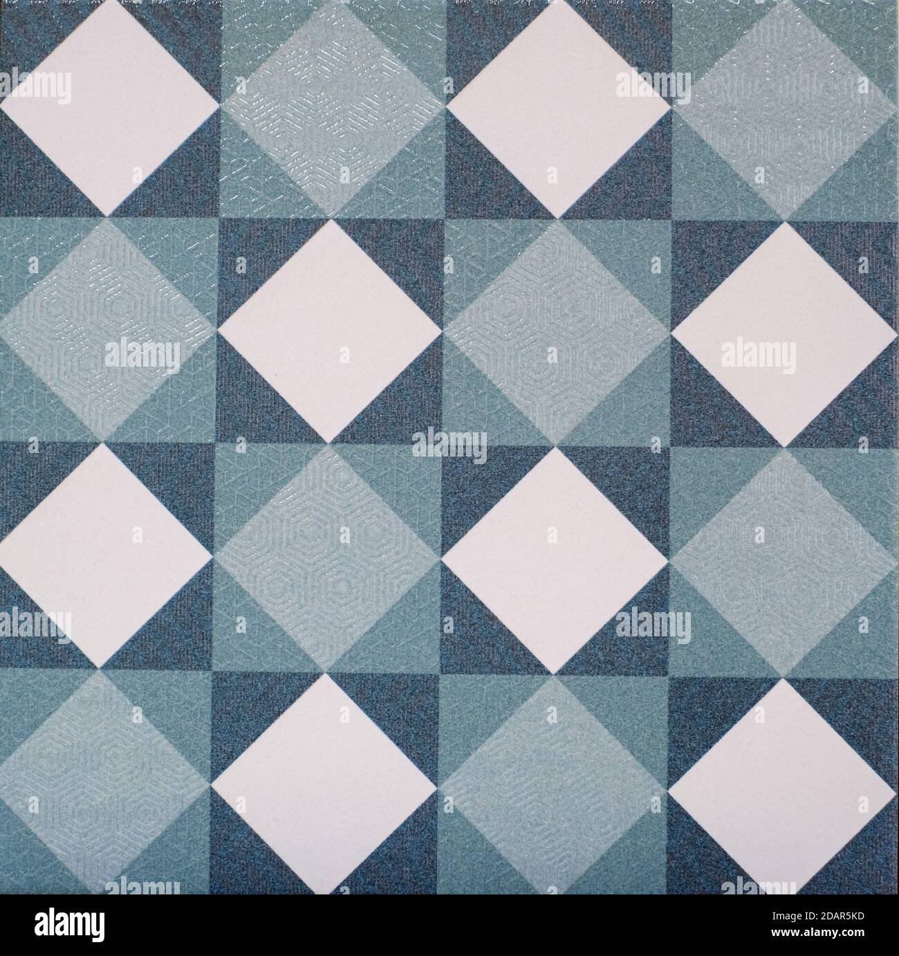 Close-up of old Portuguese tiles with details of geometric figures ...