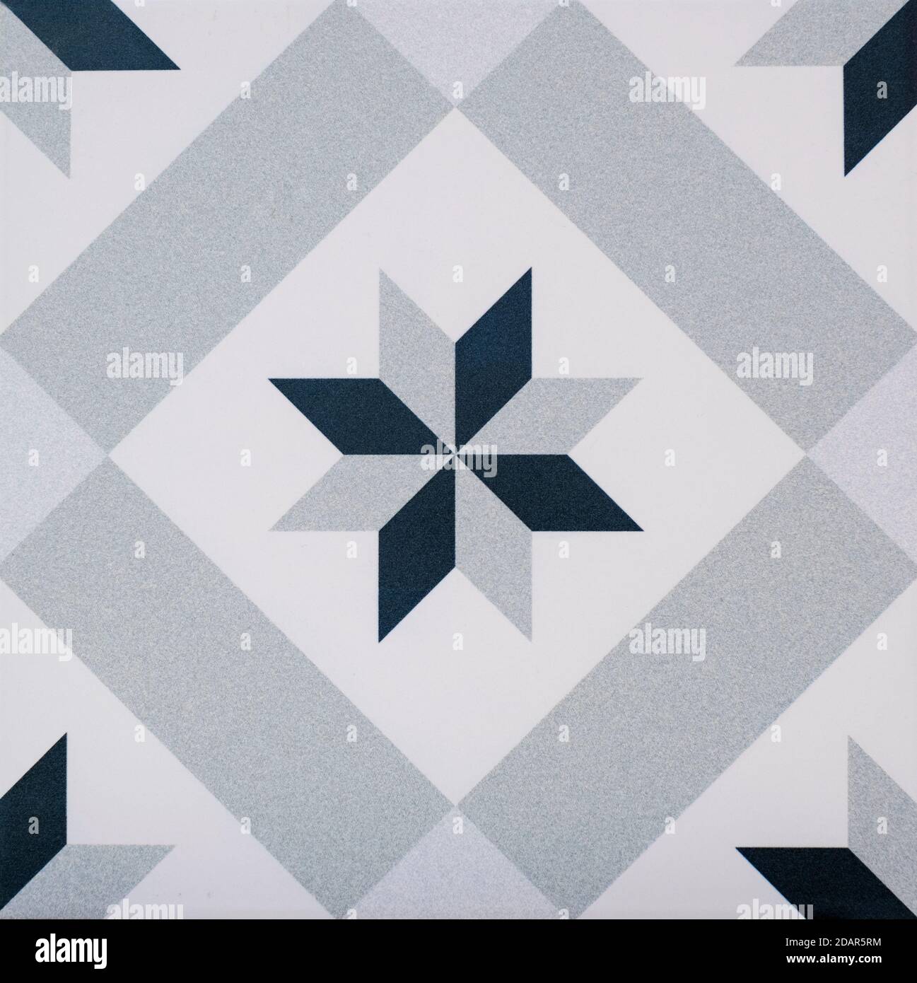 Close-up of old Portuguese tiles with details of geometric figures ...